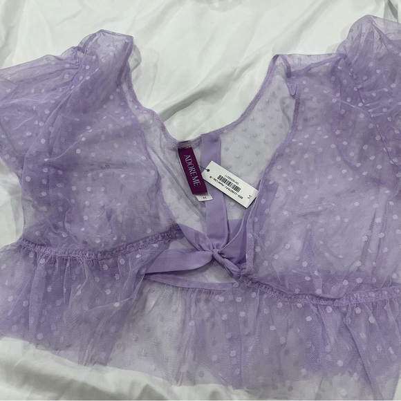 Adore Me | Intimates & Sleepwear | Adore Me Sheer Wrap Crop Top Sheer ...